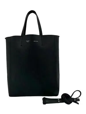 Celine 2015 Small Grained Calfskin Vertical Cabas Satchel - Black