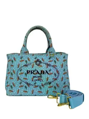 PRADA Prada Canapa Logo Sombrero Tote Satchel