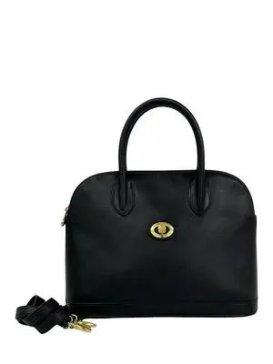 Burberry 20th Century Leather Satchel - Black