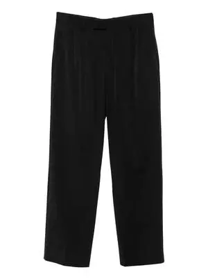 Karl Lagerfeld Pleated Logo-patch Trousers - Black
