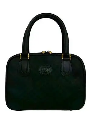 Gucci Microssima Canvas Handbag - Black