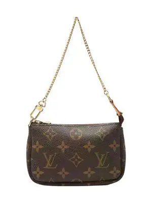 LOUIS VUITTON 2005 Monogram Mini Pochette Accessoires Handbag - Brown