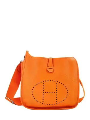 Hermès Evelyne Bag Gen Iii Clemence Pm Crossbody Bag Orange