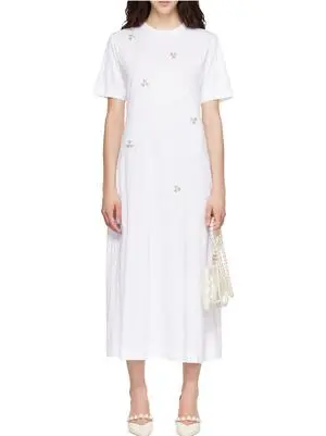 Simone Rocha Easy Embellished Dress - White