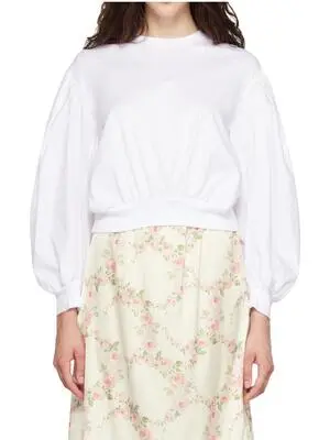 Simone Rocha Puff Sleeve Lantern Top - White