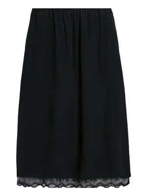 Simone Rocha Lace-trim Midi Skirt - Black