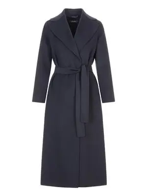 Max Mara Anna Belted Long Coat - Black