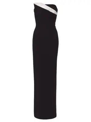 Roland Mouret Draped Bustier Gown - Black
