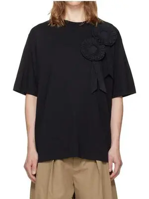 Simone Rocha Rosette Loose T-shirt - Black