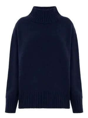 Malo High-neck Cashmere Knit - Black