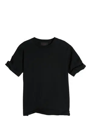 Simone Rocha Fitted Wired Turn-up T-shirt - Black