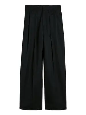 Simone Rocha Peeling-waist Wide-leg Trousers - Black