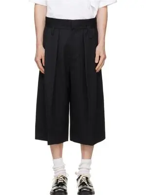 Simone Rocha Wool Blend Wide-leg Culottes - Black