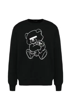 Undercover Teddy Printed Crewneck Sweatshirt - Black