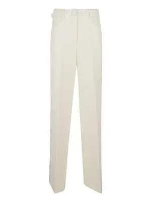 Gabriela Hearst Belted Tailored Pants - Cream
