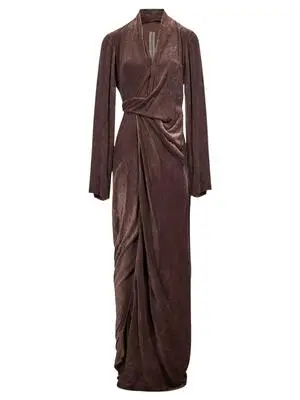 Rick Owens Draped Wrap-style Dress - Brown