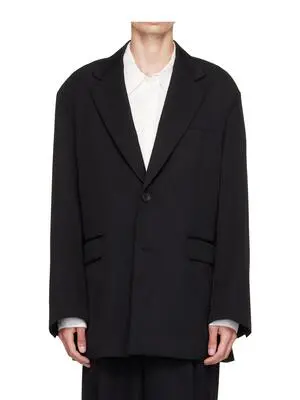 SSSTEIN Oversized Single-breasted Suit Jacket - Black