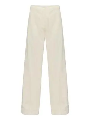 Paul & Shark Wide-leg Corduroy Pants - White