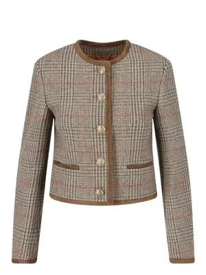 GOLDEN GOOSE Golden Goose Deluxe Brand Checked Cropped Jacket