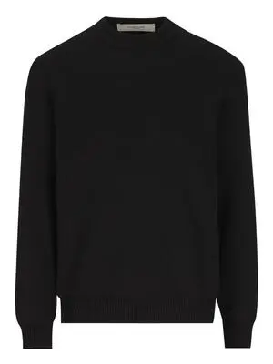 GOLDEN GOOSE Logo-embroidered Crewneck Sweater - Black