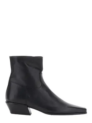 SEMICOUTURE Zippered Ankle Boots - Black