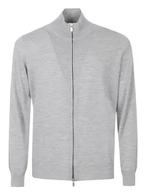 Brunello Cucinelli High-neck Zip-up Cardigan - Gray