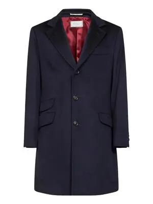 Brunello Cucinelli Collared Long-sleeved Coat - Black