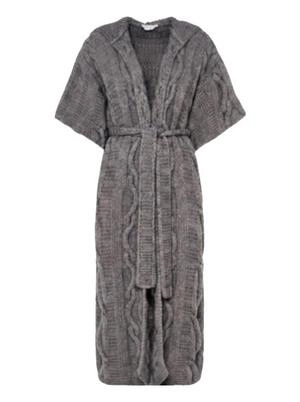 Malo Long Tie-front Cardigan - Gray
