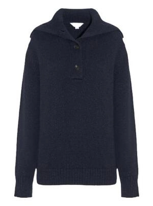 Malo High Neck Cashmere Sweater - Blue