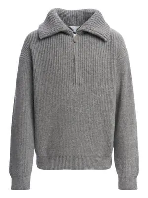 Malo Half-zip Polo Sweater - Platinum