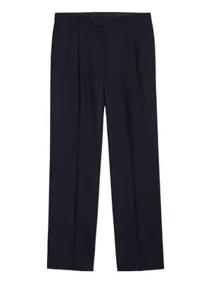 LARDINI Tailored Pinstriped Trousers - Black