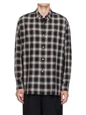 SSSTEIN Long-sleeved Plaid Shirt