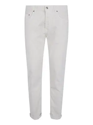 DONDUP Icon' Slim Fit Needlecord 5 Pockets Jeans - Ivory