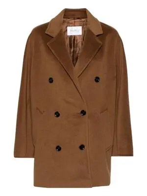 Max Mara Double-breasted Long-sleeved Coat - Brown