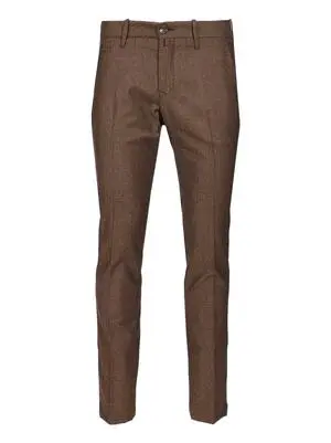 Jacob Cohen Slim Fit Micro Pattern Pants - Brown