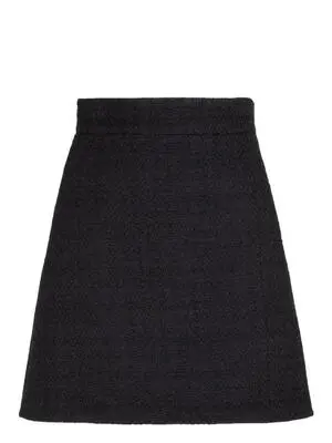 Miu Miu Lace-trimmed Tweed Mini Skirt - Black