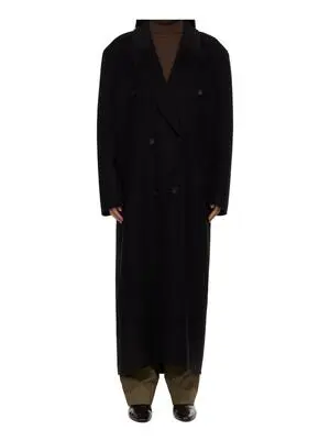 THE FRANKIE SHOP Gaia Double Breasted Coat - Black
