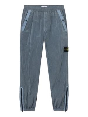 Stone Island Regular-fit Joggers With Zipped Cuffs And Elastic Waist - Ashes