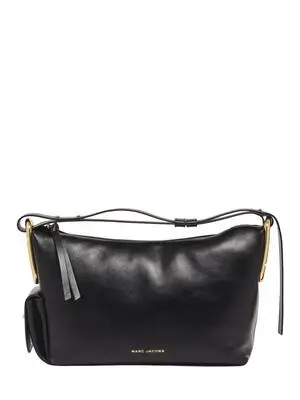 Marc Jacobs Large Scene Leather Shoulder Bag With Lettering Logo - Black