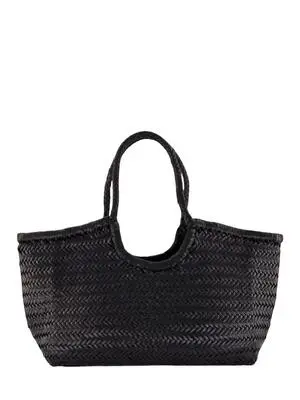 Dragon Diffusion Nantucket Woven Leather Shoulder Bag - Black