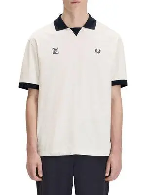 Fred Perry Classic Short-sleeve Cotton Polo Shirt With Embroidered Logo Ivory