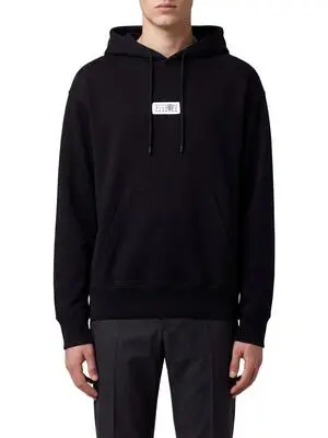 MAISON MARGIELA Cotton Hoodie With Numeric Logo - Black