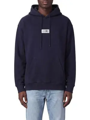 MAISON MARGIELA Cotton Hoodie With Numeric Logo - Navy