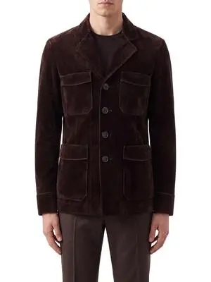 TOM FORD Slim Fit Cotton Velvet Blazer - Brown
