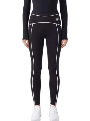 Amiri Leggings With Contrast Piping - Black