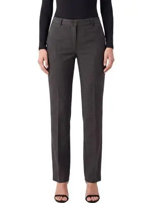 Pinko Hulka Flared Crêpe Mid-rise Trousers - Grey