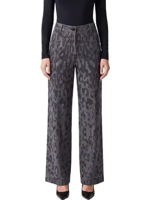 Pinko Embellished Wide Leg Trousers - Grey