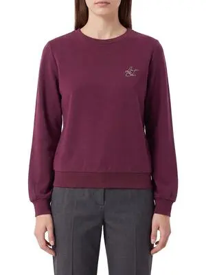 Liu Jo Liu Jo Embellished Logo Sweatshirt Red