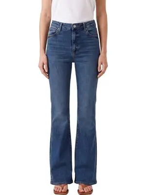 FRAME High-rise Flare Jeans - Blue