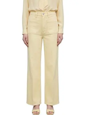 FRAME High Rise Wide Leg Jeans - Yellow
